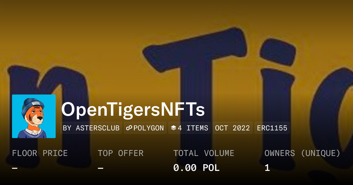 OpenTigersNFTs - Collection | OpenSea