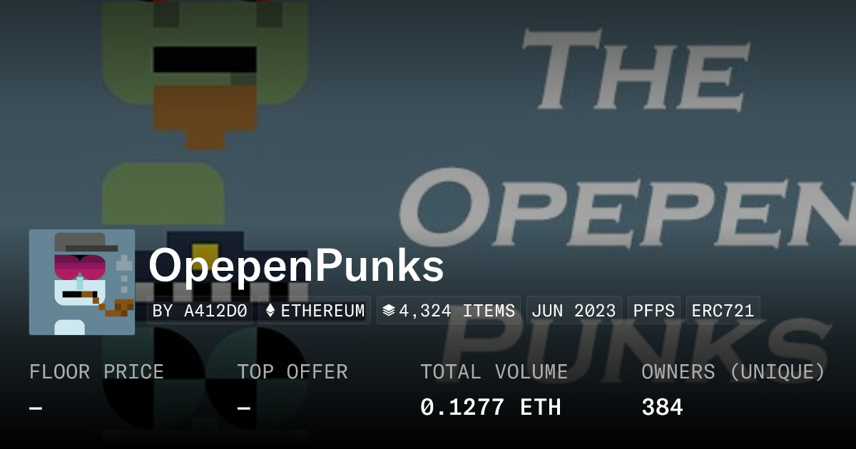 OpepenPunks - Collection | OpenSea