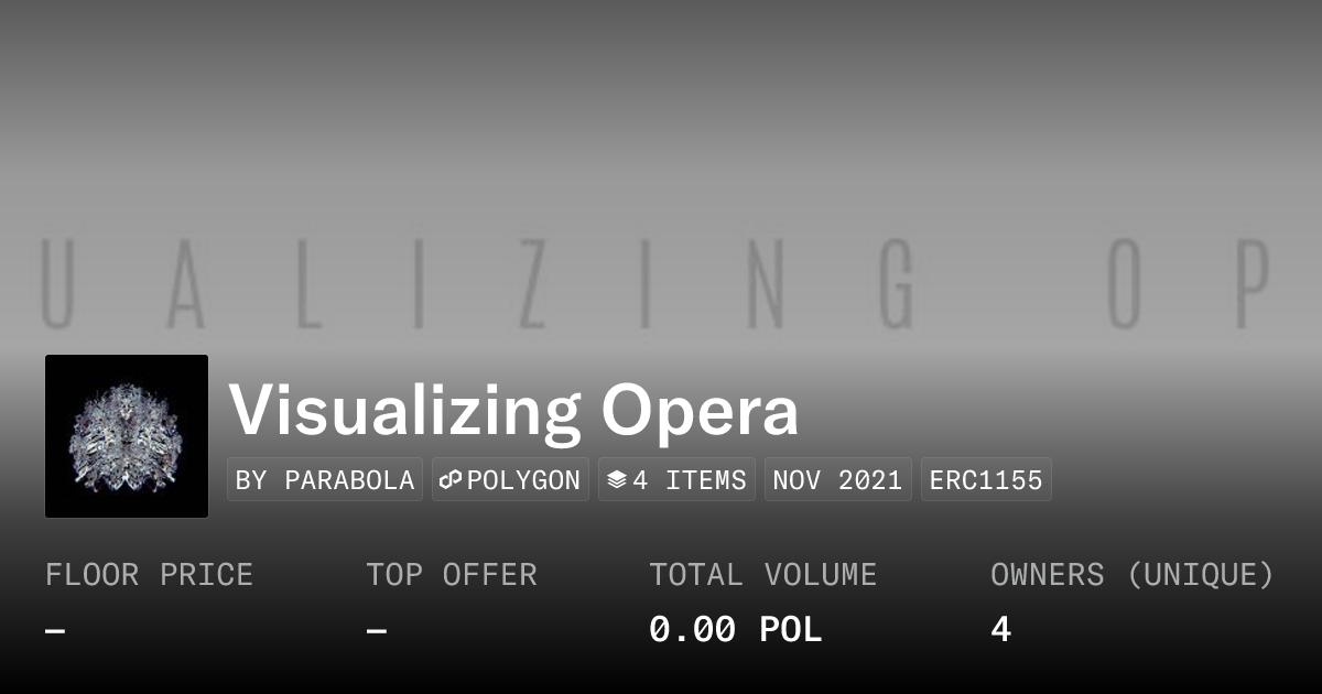 Visualizing Opera - Collection | OpenSea
