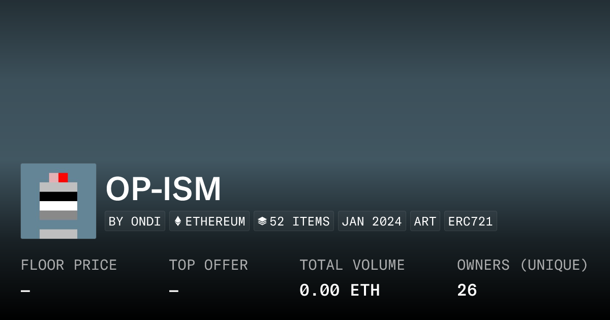 OP-ISM - Collection | OpenSea