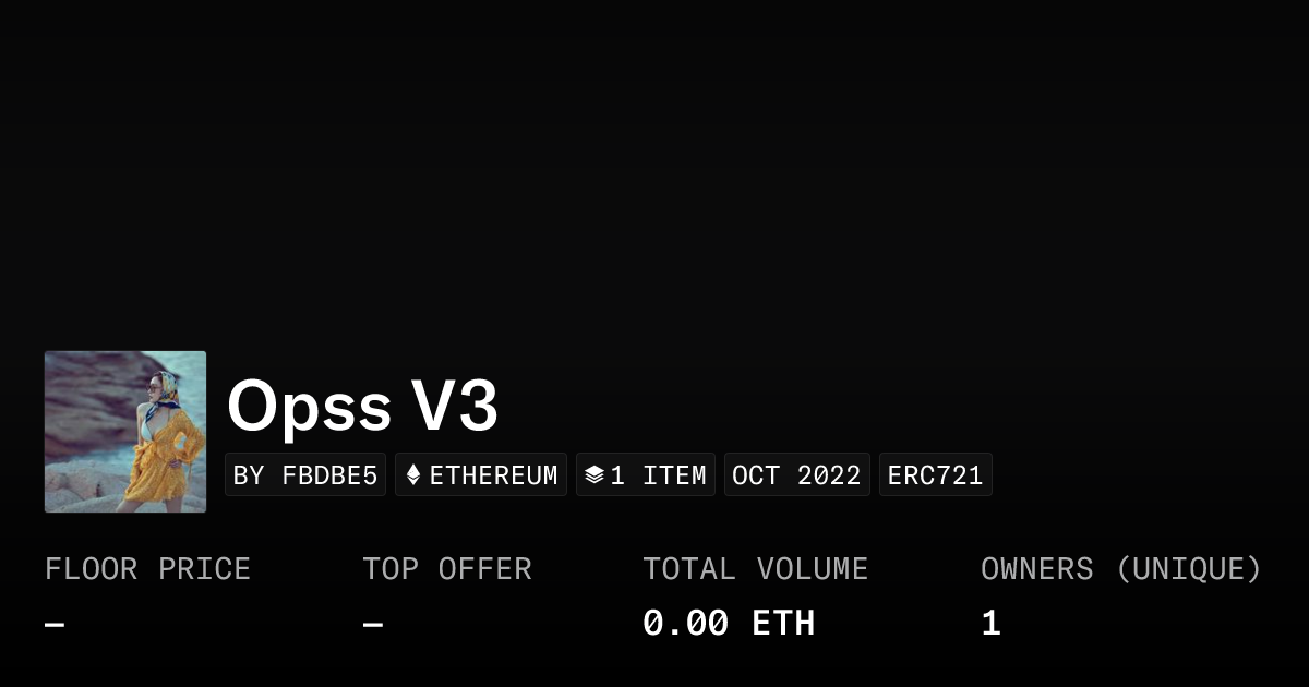 Opss V3 - Collection | OpenSea