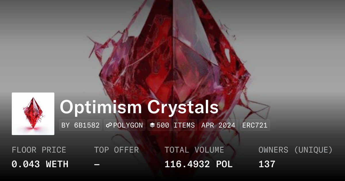Optimism Crystals - Collection | OpenSea