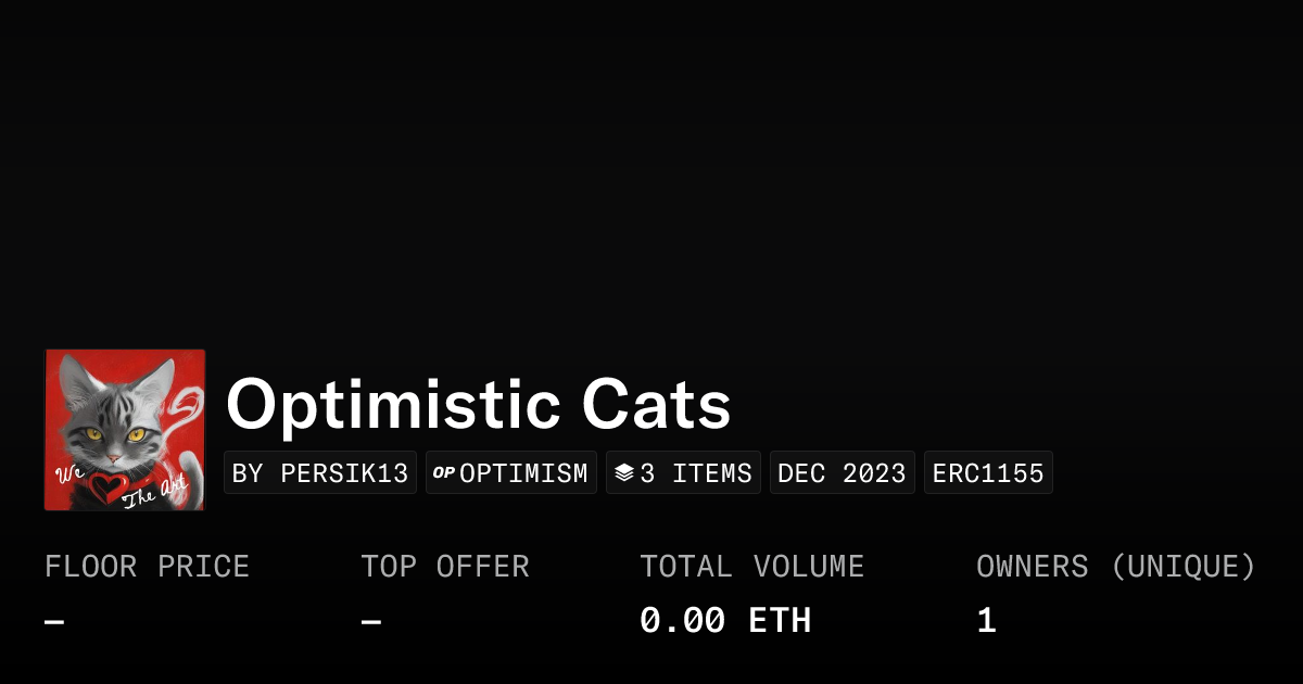 Optimistic Cats - Collection | OpenSea
