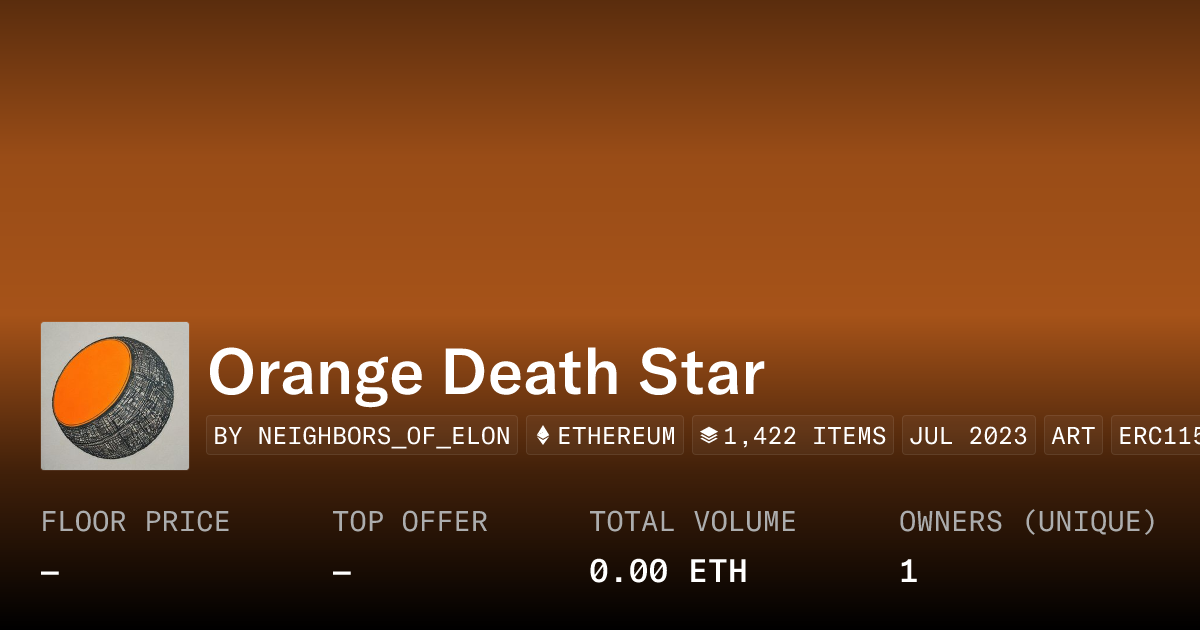 Orange Death Star - Collection | OpenSea