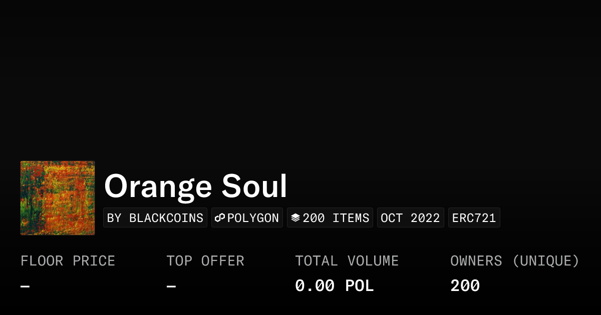 Orange Soul - Collection | OpenSea