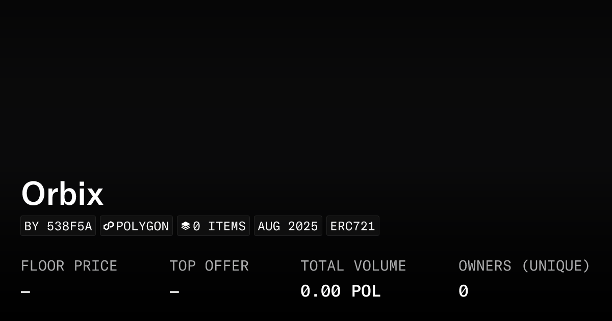 Orbix - Collection | OpenSea