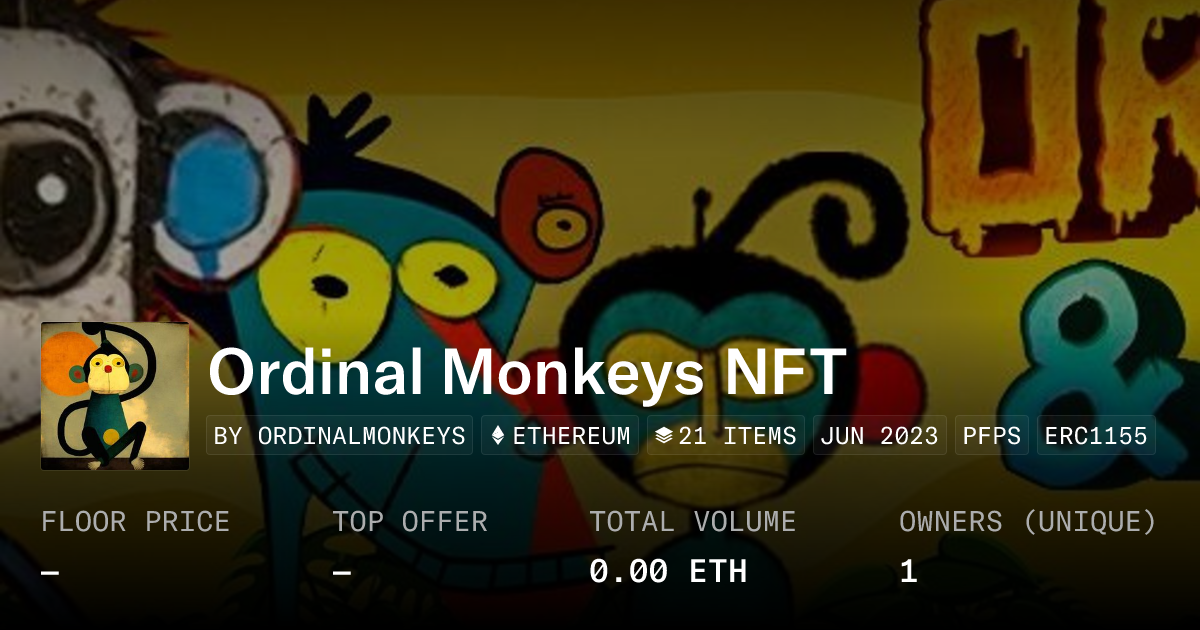 Ordinal Monkeys NFT - Collection | OpenSea