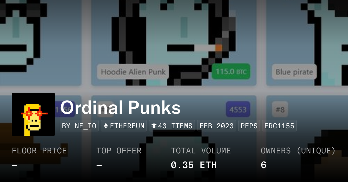 Ordinal Punks - Collection | OpenSea