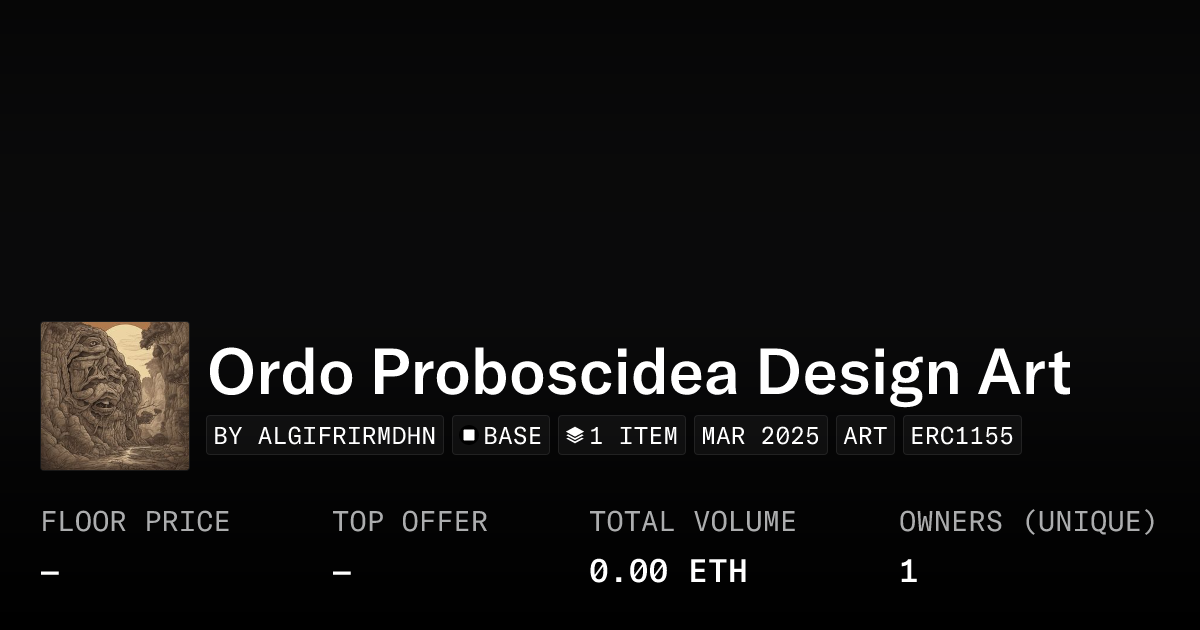 Ordo Proboscidea Design Art - Collection | OpenSea