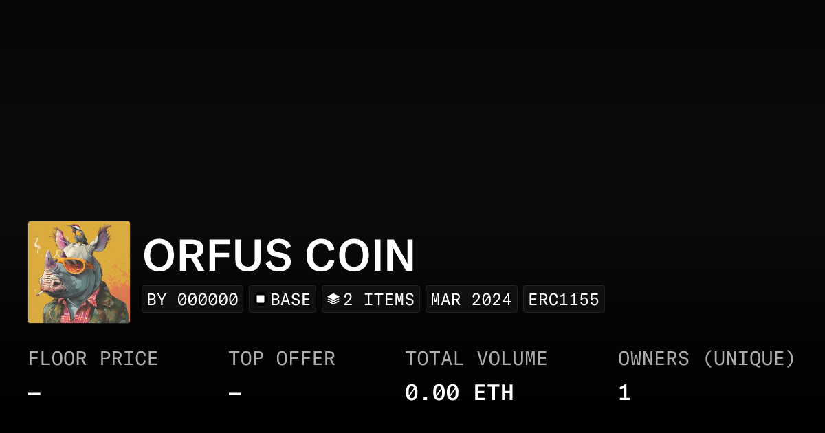 ORFUS COIN - Collection | OpenSea