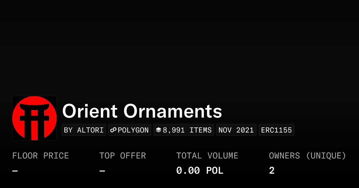 Orient Ornaments - Collection | OpenSea