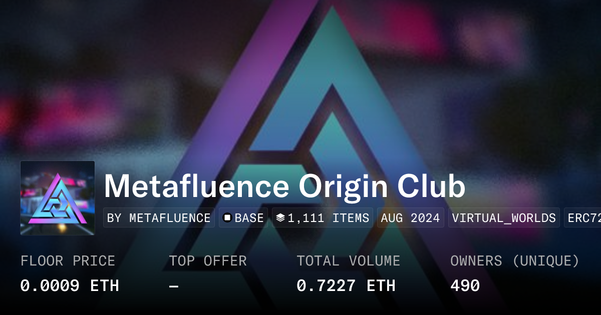 Metafluence Origin Club - Collection | OpenSea