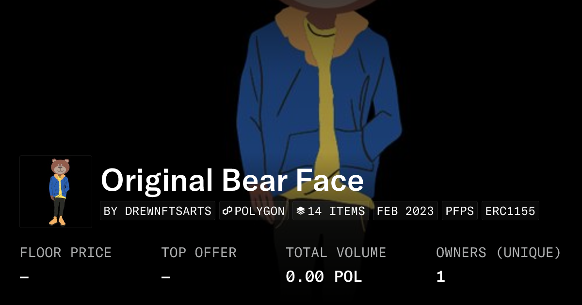 Original Bear Face - Collection | OpenSea