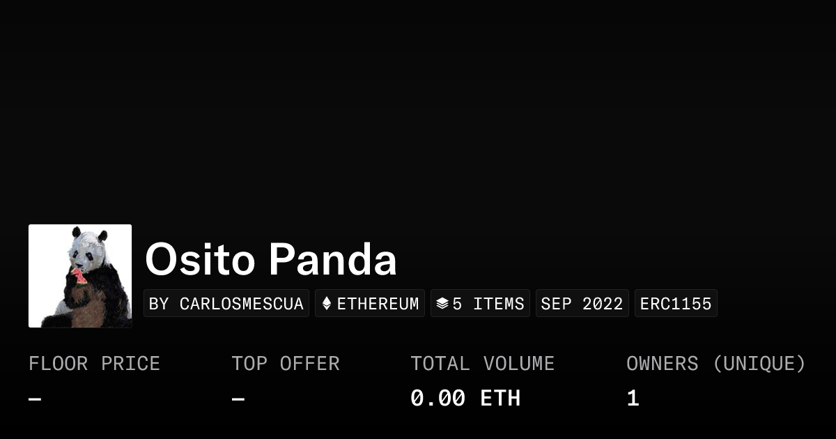 Osito Panda - Collection | OpenSea