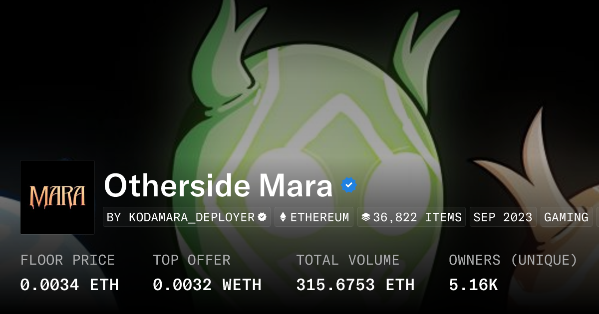 Otherside Mara - Collection | OpenSea