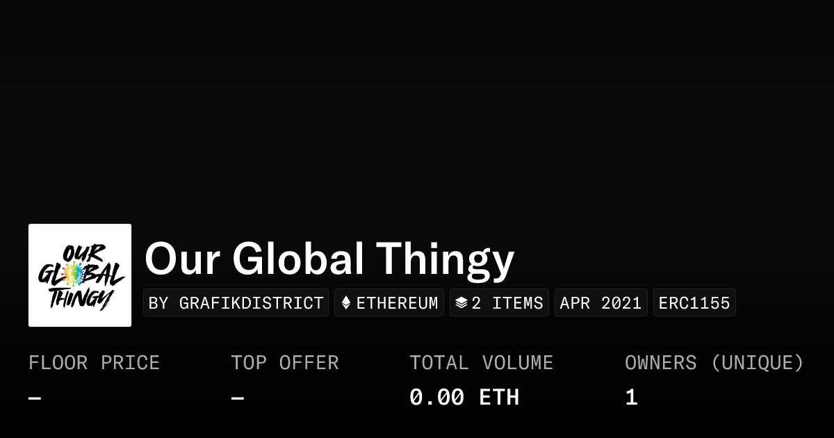 Our Global Thingy - Collection | OpenSea
