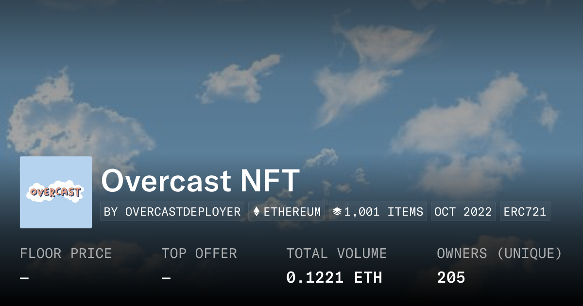 Overcast NFT - Collection | OpenSea