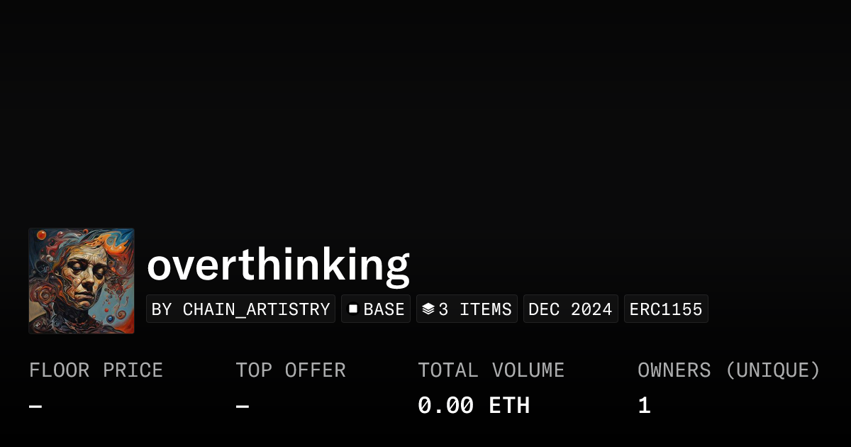 overthinking - Collection | OpenSea