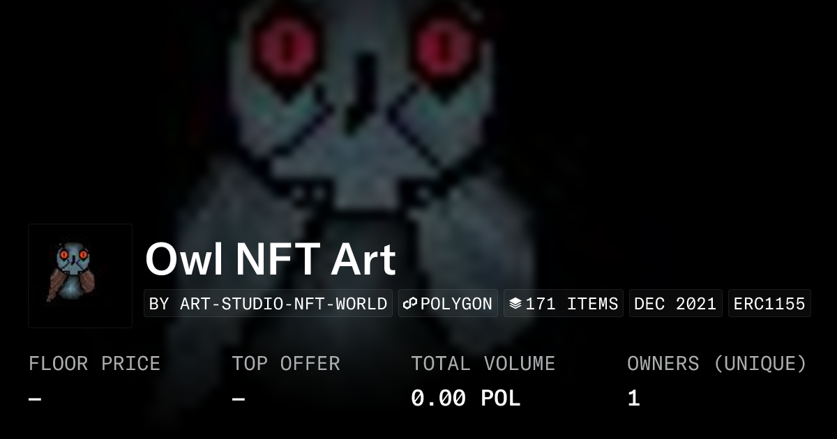 Owl NFT Art - Collection | OpenSea