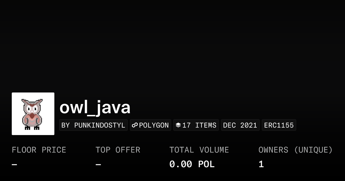 owl_java - Collection | OpenSea