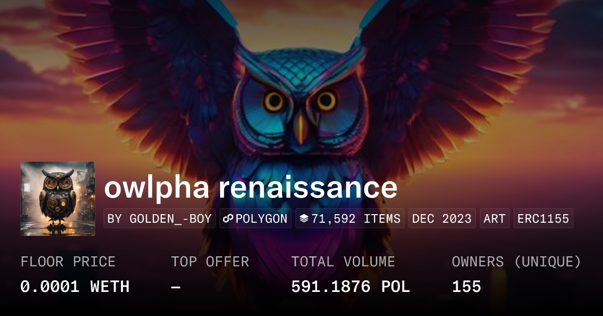 owlpha renaissance - Collection | OpenSea