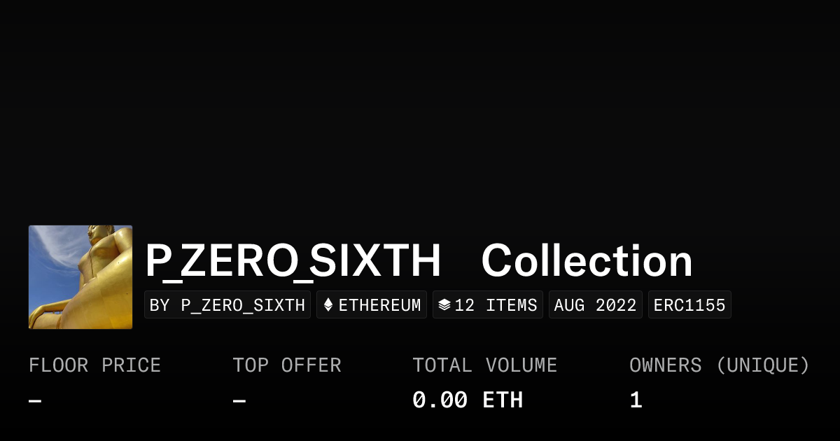 P_ZERO_SIXTH Collection - Collection | OpenSea