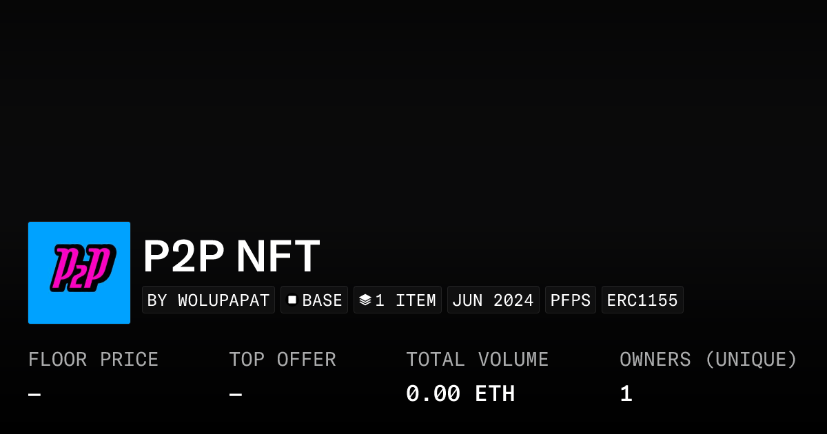 P2P NFT - Collection | OpenSea