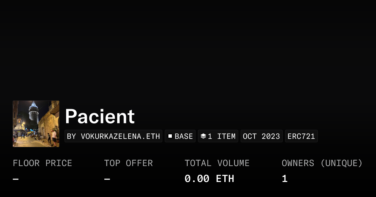 Pacient - Collection | OpenSea