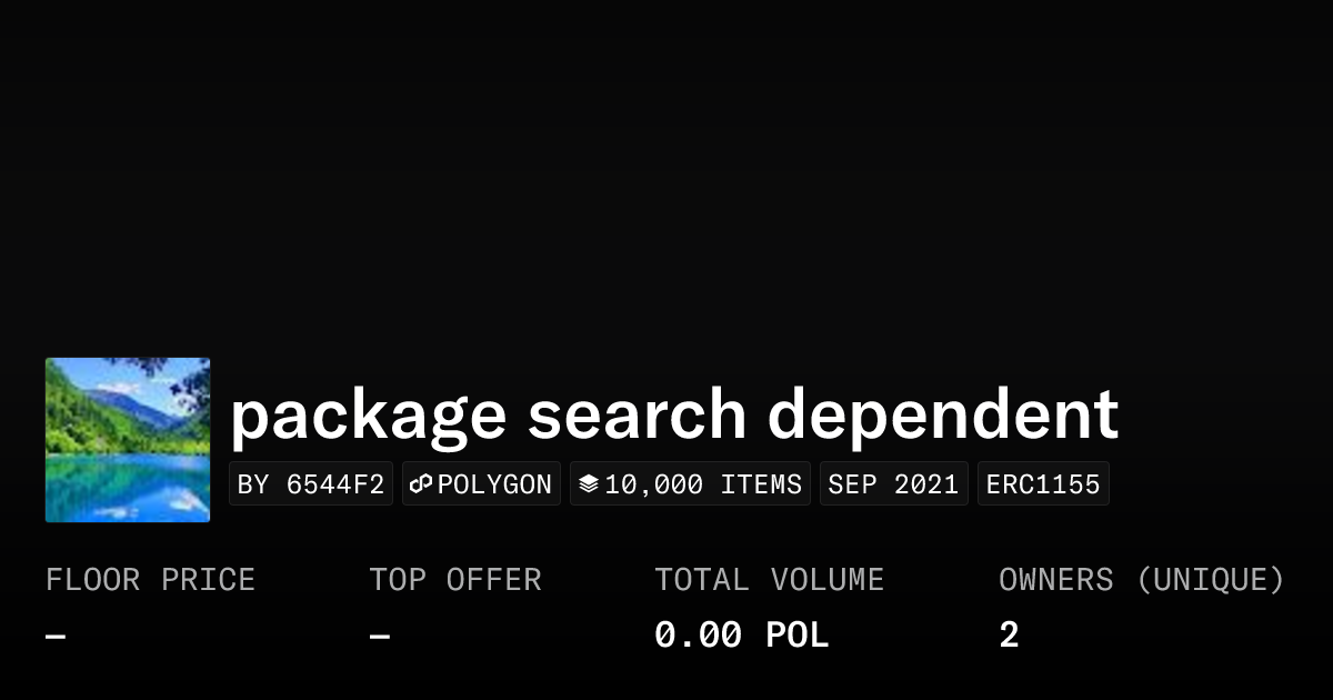 package search dependent - Collection | OpenSea