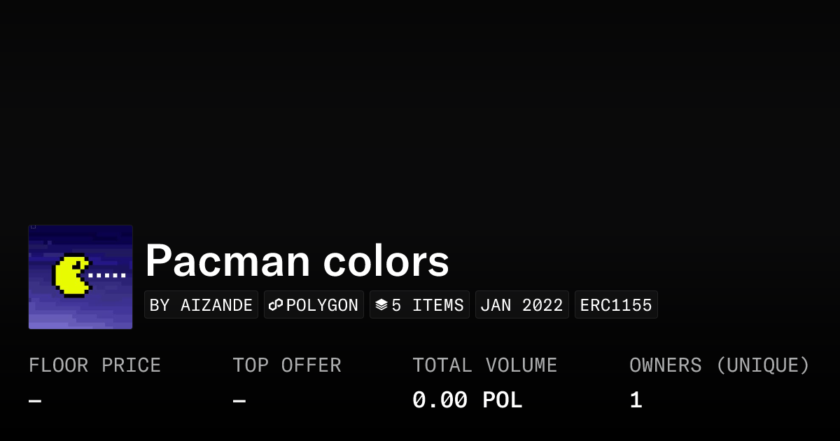 Pacman colors - Collection | OpenSea
