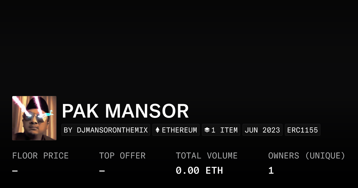 PAK MANSOR - Collection | OpenSea