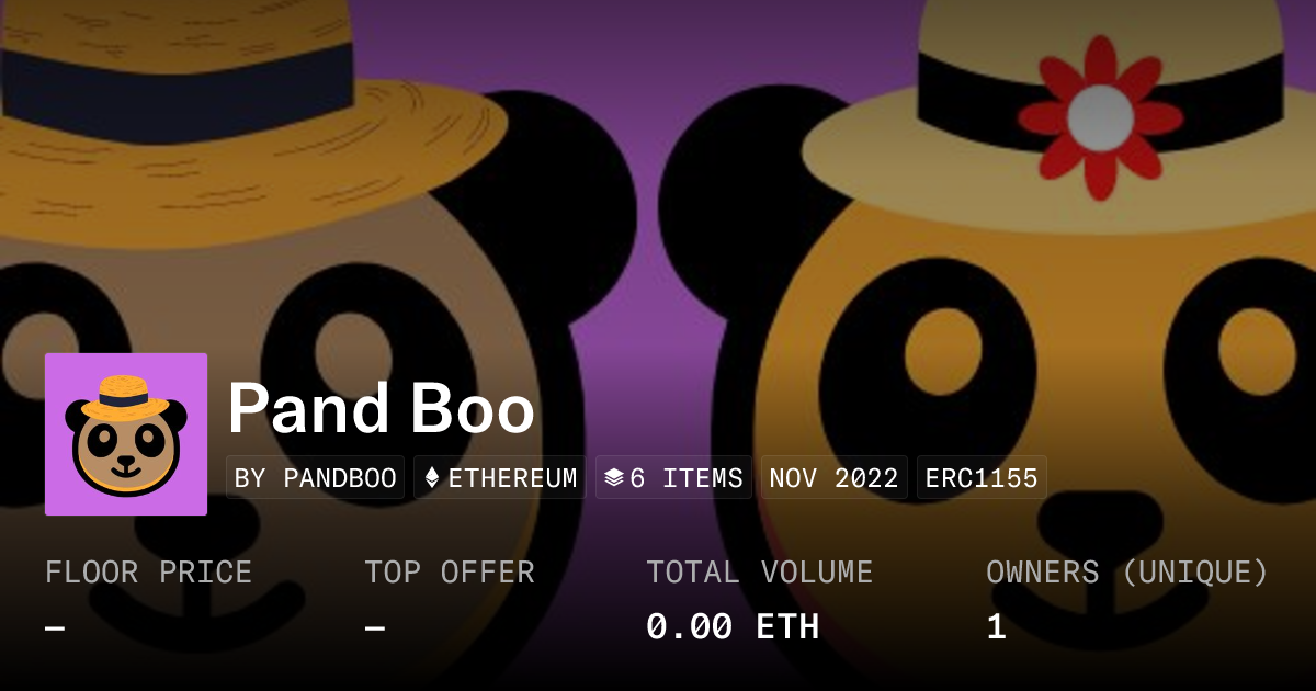 Pand Boo - Collection | OpenSea