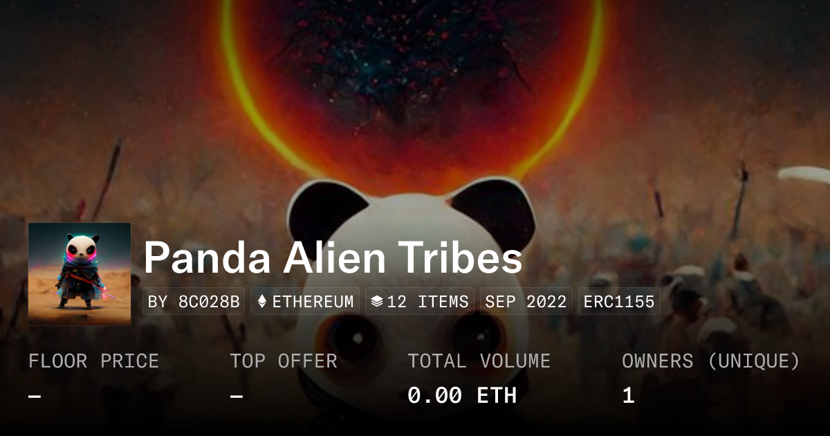 Panda Alien Tribes - Collection | OpenSea