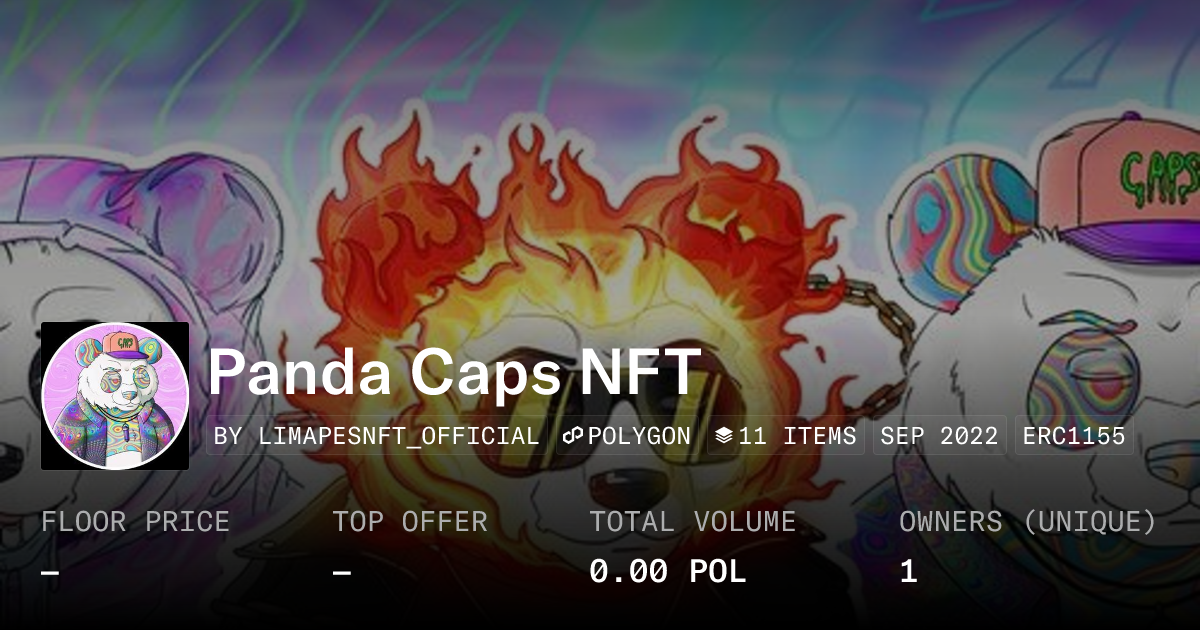 Panda Caps NFT - Collection | OpenSea