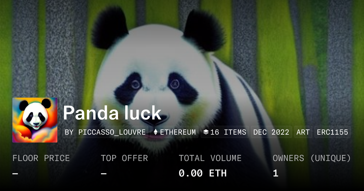 Panda luck - Collection | OpenSea
