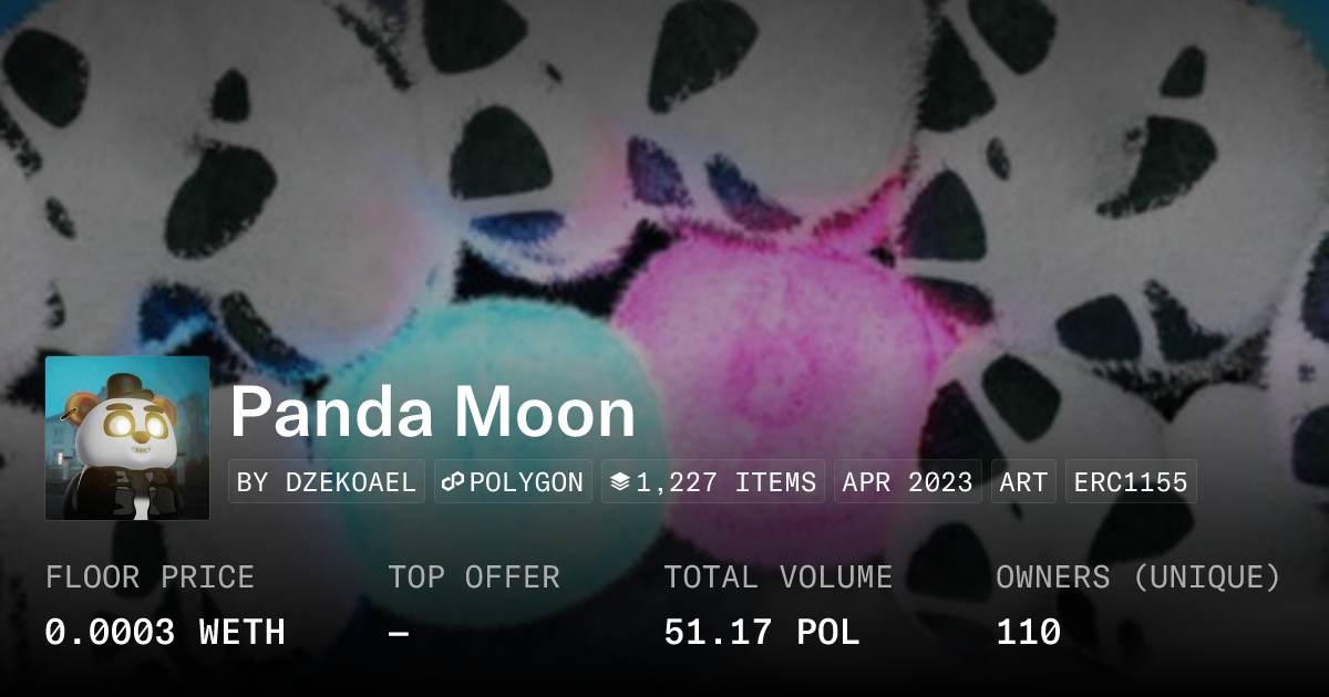 Panda Moon - Collection | OpenSea