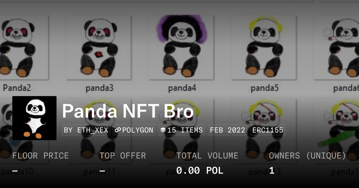 Panda NFT Bro - Collection | OpenSea