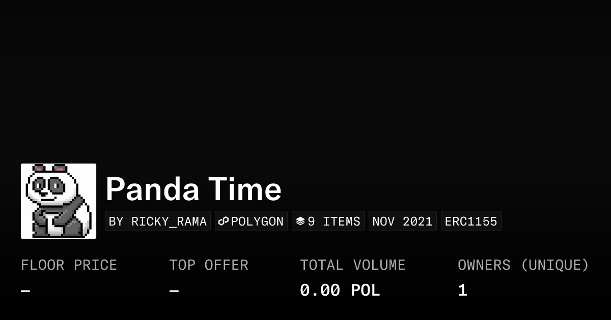 Panda Time - Collection | OpenSea