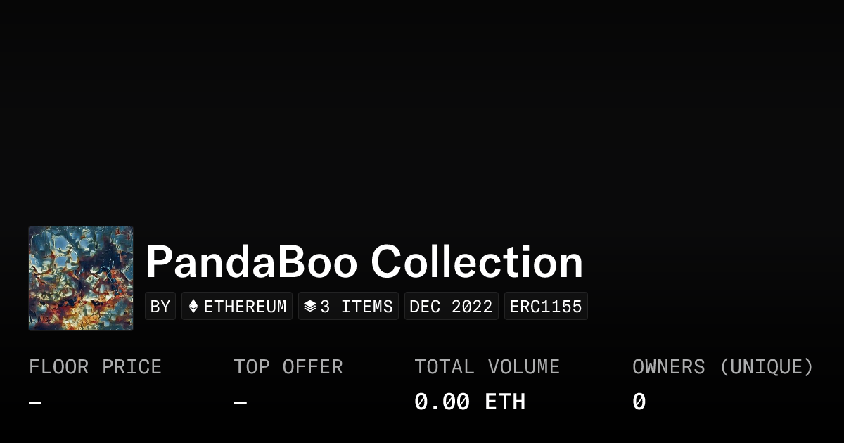 PandaBoo Collection - Collection | OpenSea