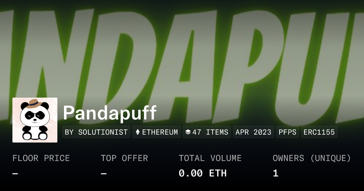 Pandapuff - Collection | OpenSea