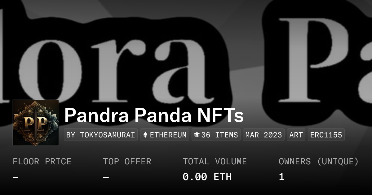 Pandra Panda NFTs - Collection | OpenSea