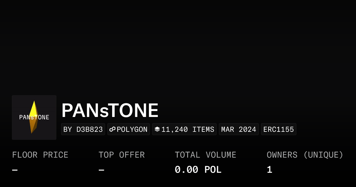PANsTONE - Collection | OpenSea