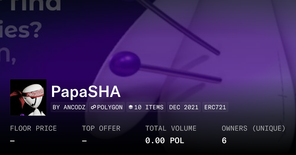 PapaSHA - Collection | OpenSea