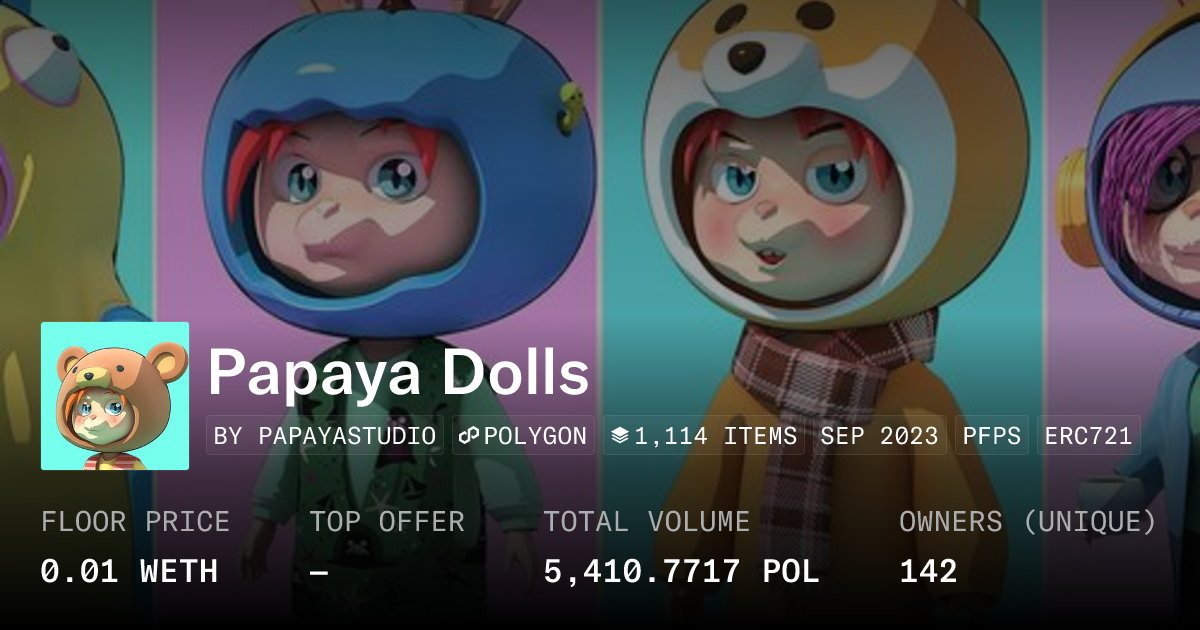 Papaya Dolls - Collection | OpenSea