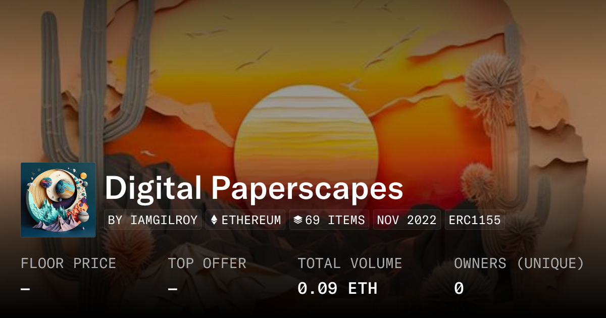 Digital Paperscapes - Collection | OpenSea