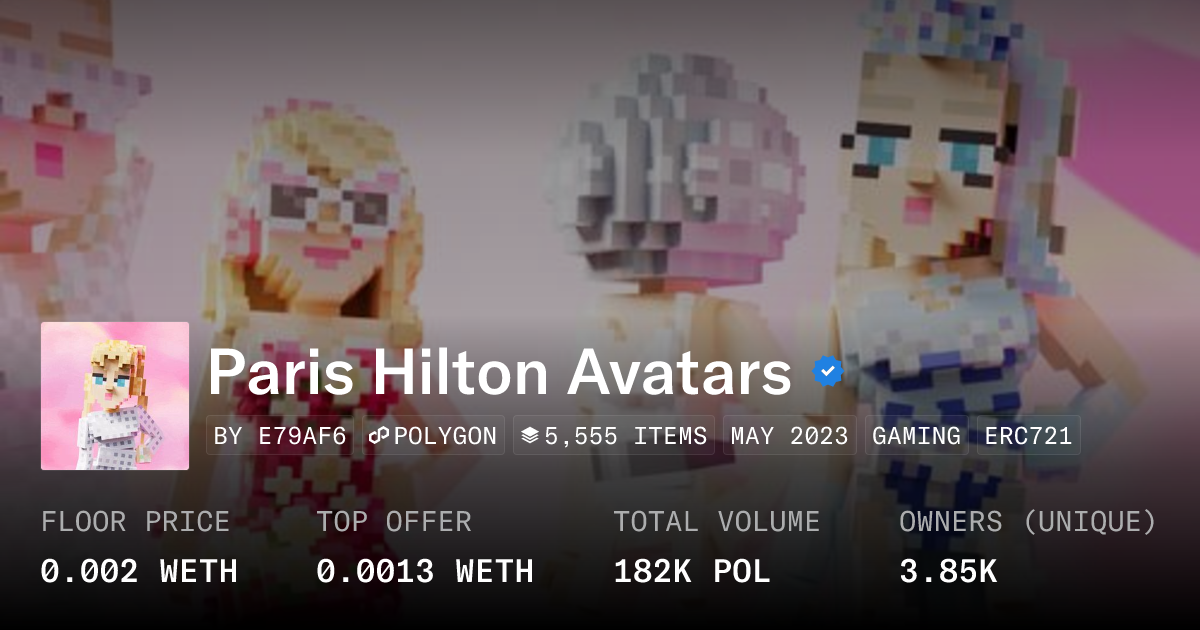 Paris Hilton Avatars - Collection | OpenSea