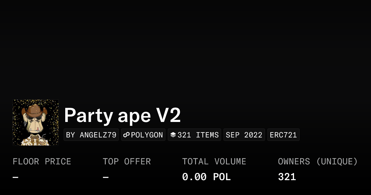 Party ape V2 - Collection | OpenSea