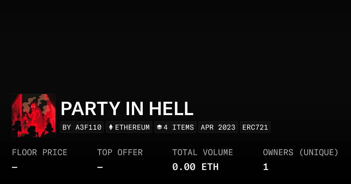 PARTY IN HELL - Collection | OpenSea