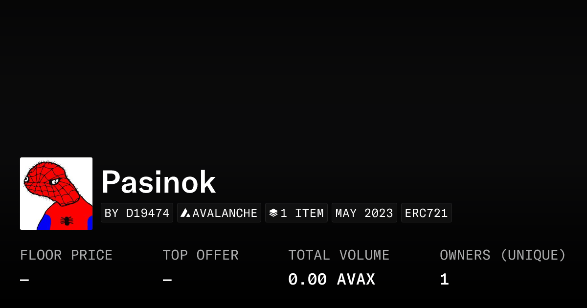 Pasinok - Collection | OpenSea