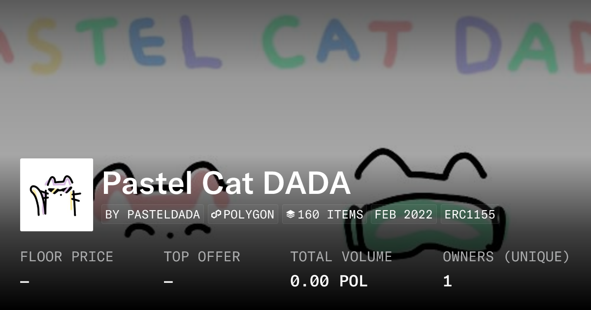 Pastel Cat DADA - Collection | OpenSea
